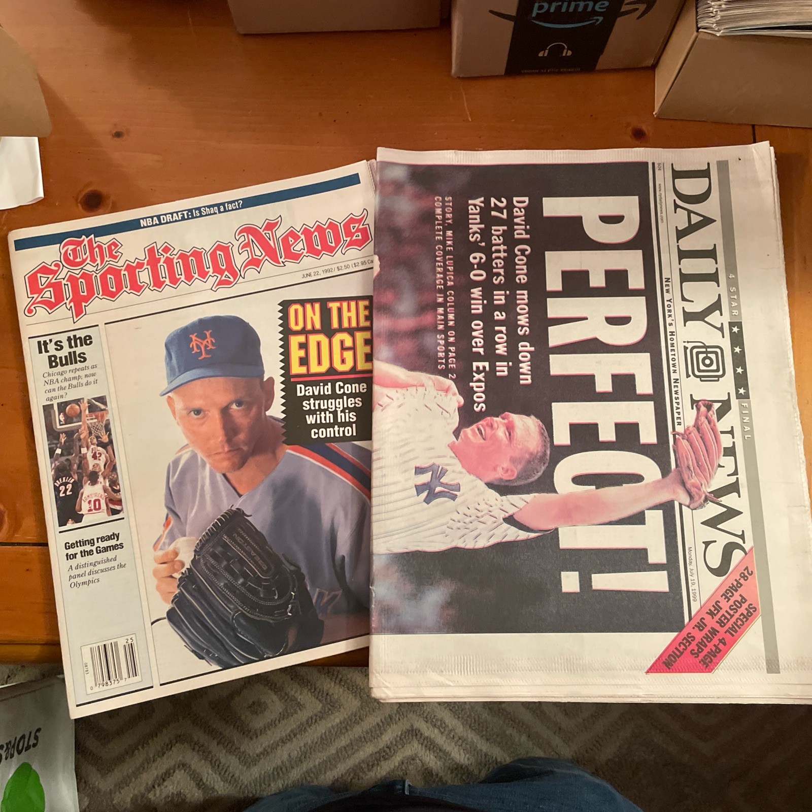 David Cone, Sporting News Newsstand, Daily News Perfect Game | eBay