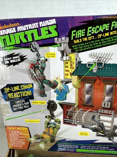NICKELODEON Teenage Mutant Ninja Turtles Fire Escape Free Fall ZipLine ...