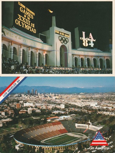 (2) 1984 Summer Olympic Games Los Angeles Memorial Coliseum Stadium ...