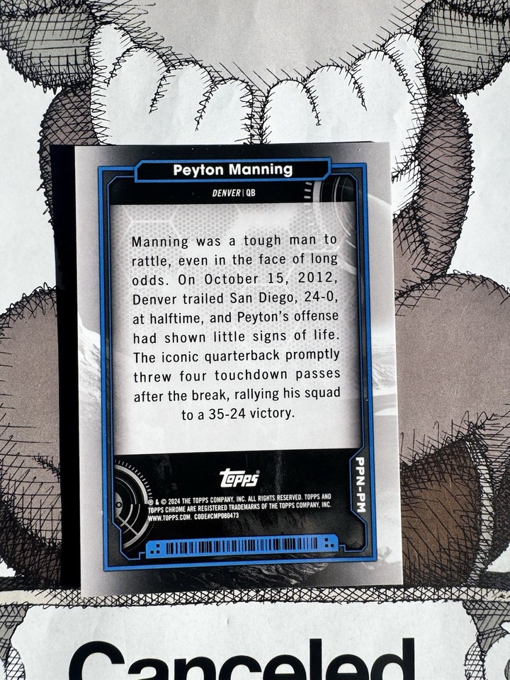2024 Topps Cosmic Chrome - Planetary Pursuit Peyton Manning #PPN-PM ...