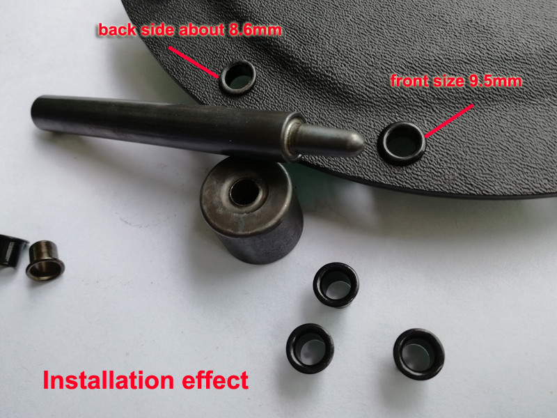 #8-9-7.9mm 1/4" black Eyelets Rivet with tools for Kydex Holster 0.08 ...