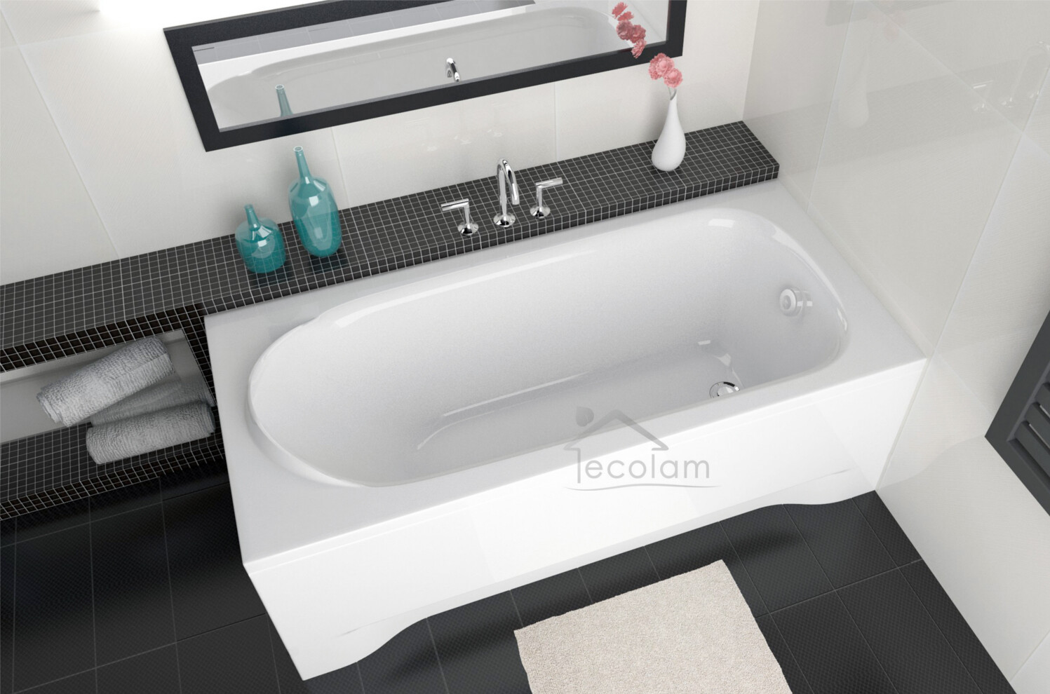 Badewanne Rechteck Acrylwanne 160x75 170x75 190x80 Acryl Schürze + Füße Siphon | eBay.de