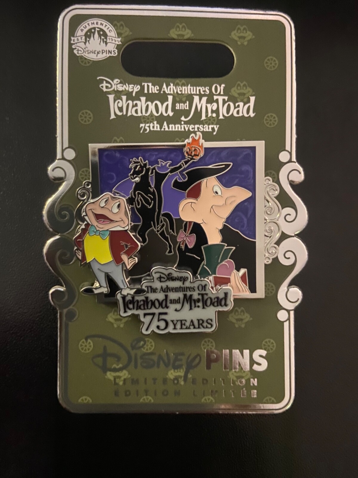 Disney Pin 75 years Adventures of Ichabod and Mr. Toad Pin Limited ...