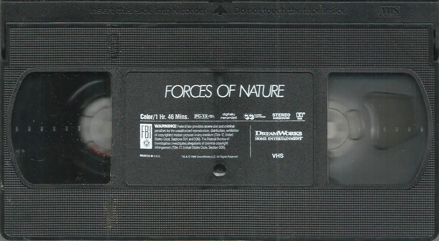 Forces of Nature VHS 1999 Sandra Bullock Ben Affleck Maura Tierney ...