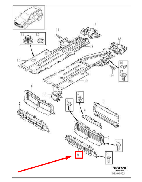 Volvo Xc40 2019 Intercooler Radiator Air Guide Gear 31455422 for sale ...