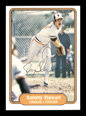 Sammy Stewart Auto Autographed Signed 1982 Fleer Card #180 Orioles ...