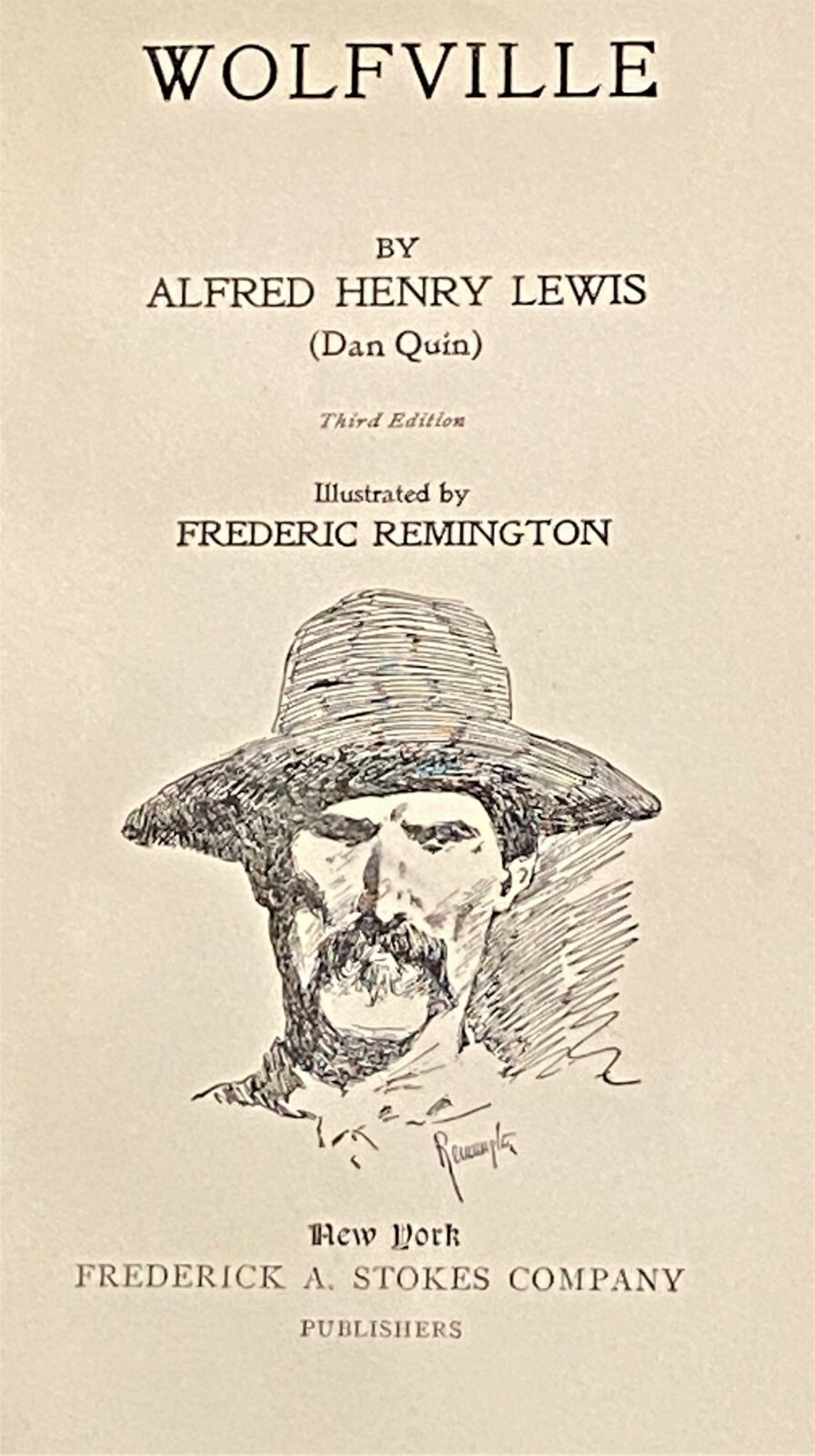WOLFVILLE 1897 Alfred Henry Lewis, llustrated by Frederic Remington | eBay