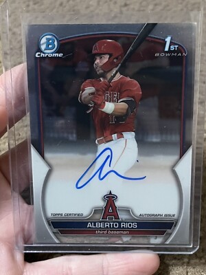 2023 Bowman Chrome Alberto Rios 1st Bowman Auto #CDA-AR Los Angeles ...