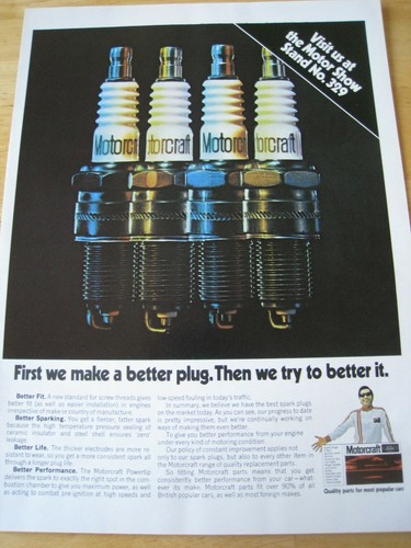 SPARK PLUG MOTORCRAFT FORD POSTER ADVERT READY FRAME A4 SIZE FILE J | eBay