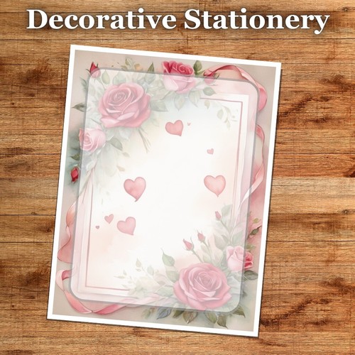 Decorative Stationery Paper (25 Sheets) 8.5 x 11 Premium Paper #053 | eBay