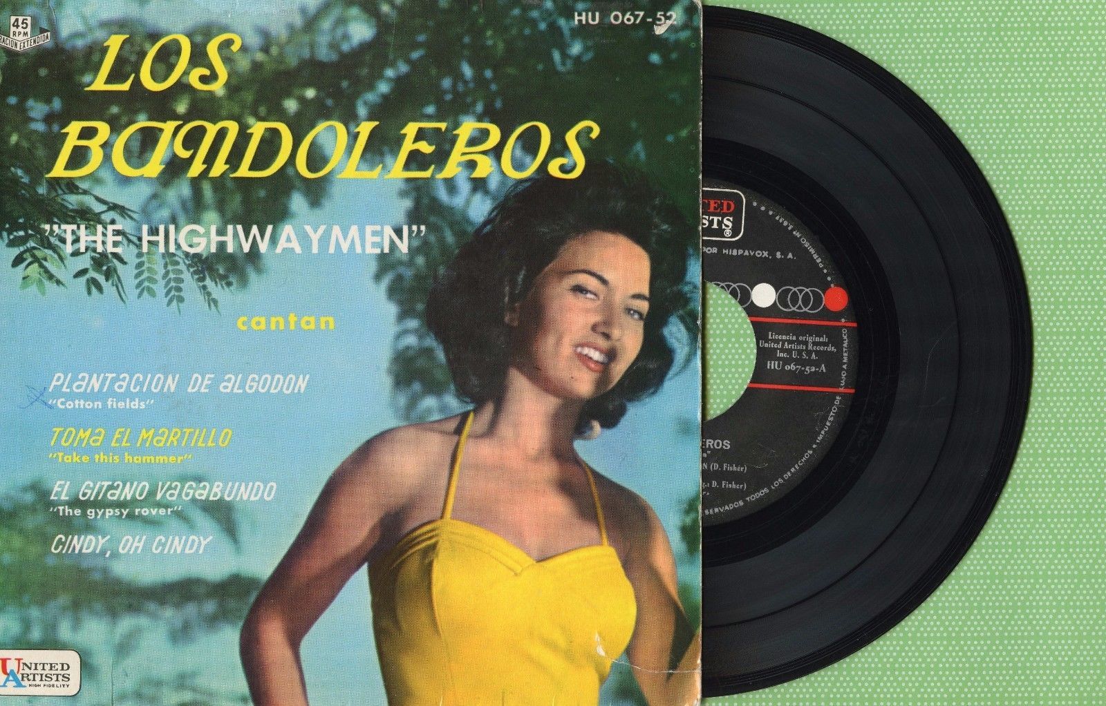 THE HIGHWAYMEN / Cotton Fields UNITED ARTISTS HU 067-52 Press Spain ...