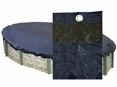 Swimline 16x32 Silver/Black Winter Oval Above Ground Swimming Pool ...