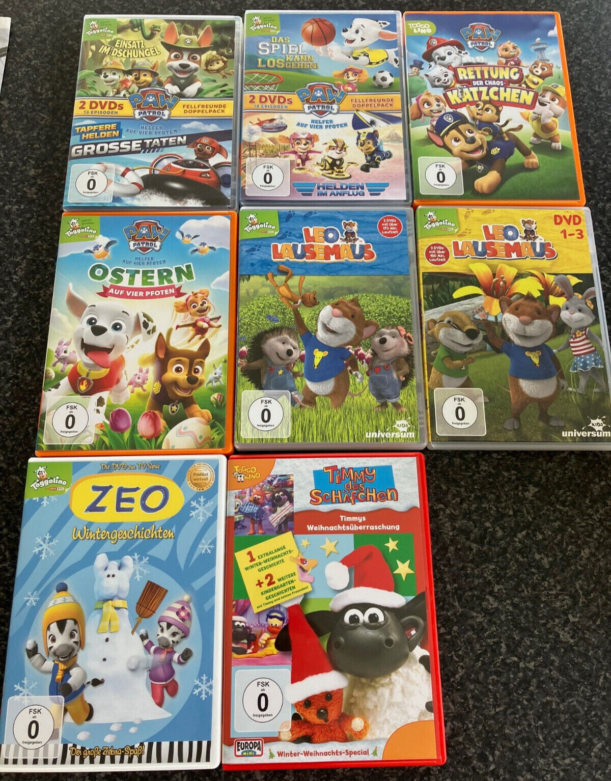 Kinder DVDs: Paw Patrol, Leo Lausemaus, Timmy, Zeo Zebra | eBay
