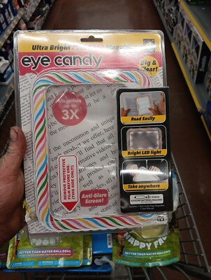 Eye Candy Ultra-Bright Full-Page Magnifier, As Seen On TV, Magnifies Up ...
