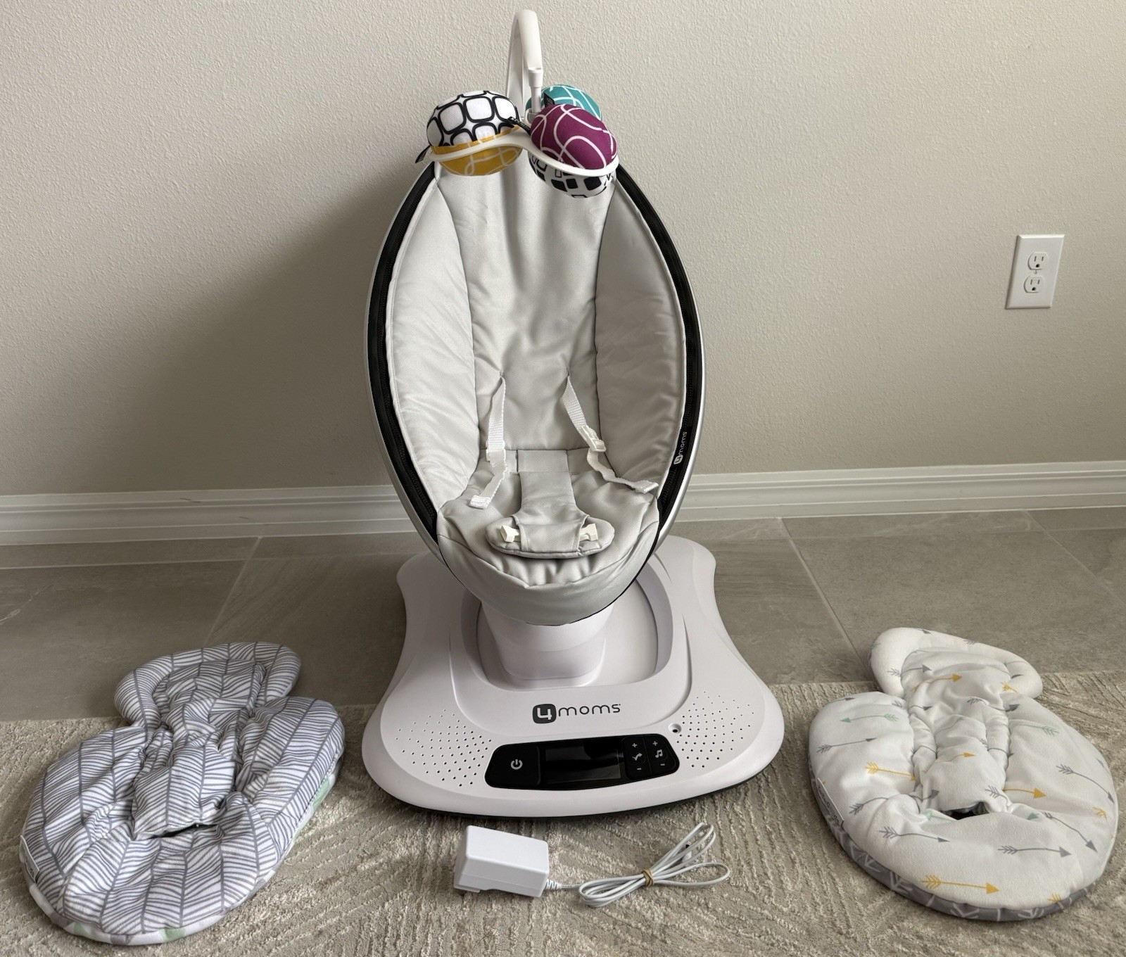 4moms MamaRoo Multi-Motion Baby Swing Model 1037 Gray - w/ Recall Parts ...