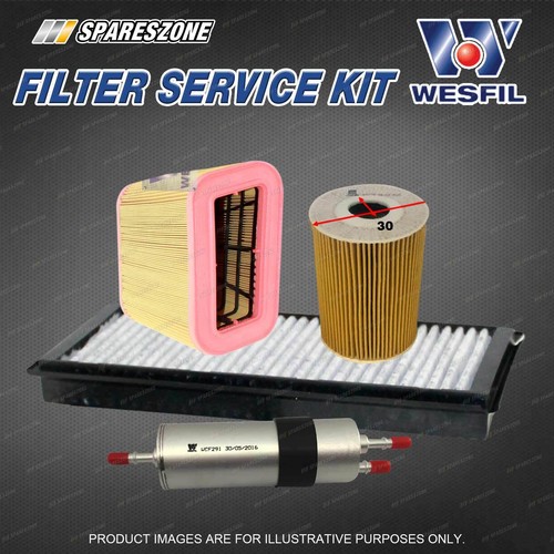 Wesfil Oil Air Fuel Cabin Filter Service Kit for Bmw M3 E90 E92 E93 4 ...