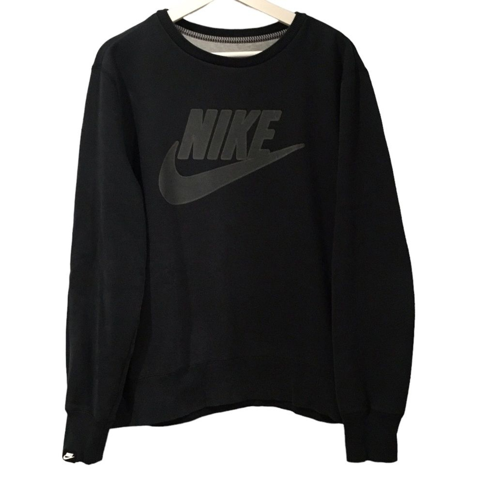 Nike Sportswear Crew Neck Long Sleeves Cotton Black S… - Gem