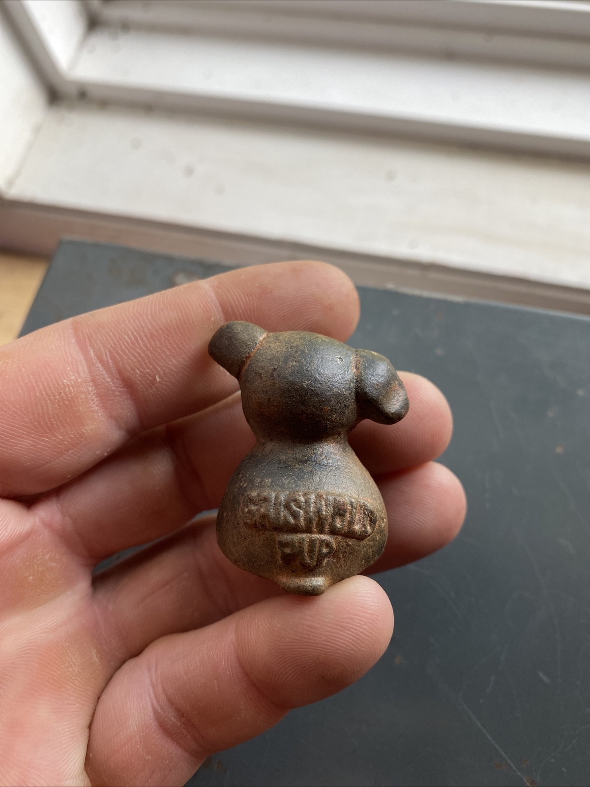 Griswold Pup Paperweight Blacksmith Dog K9 Cast Iron Metal Dog Patina ...