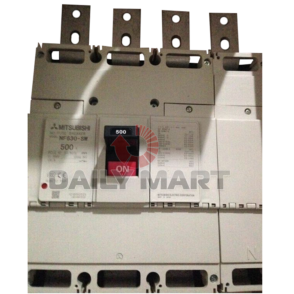 MITSUBISHI NF630-SW MOULDED CASE CIRCUIT BREAKER 500A/4P PLC MODULE NEW ...