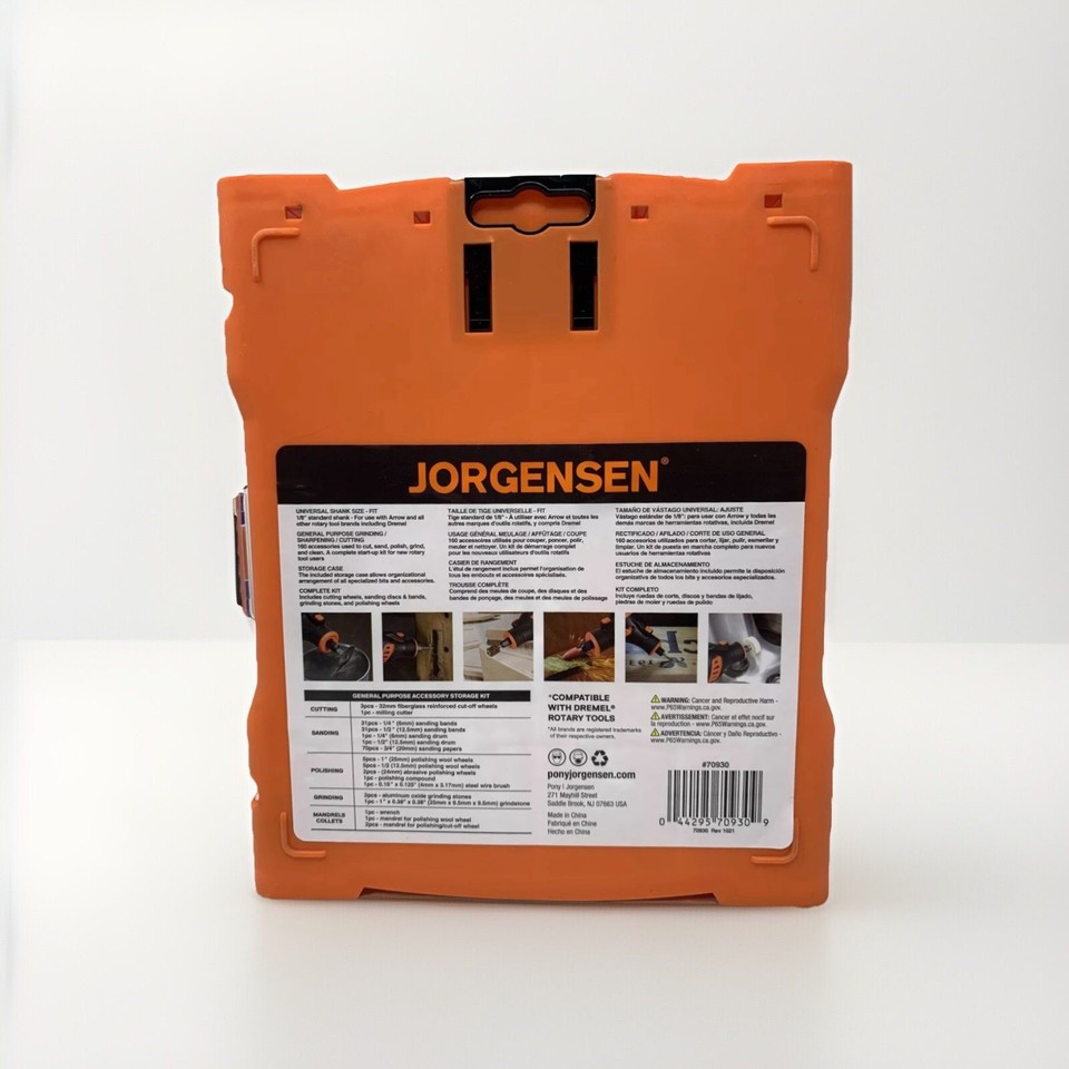 Brand New Jorgensen 160 Piece Rotary Tool Accessory Kit w/Case Dremel Compatible | eBay