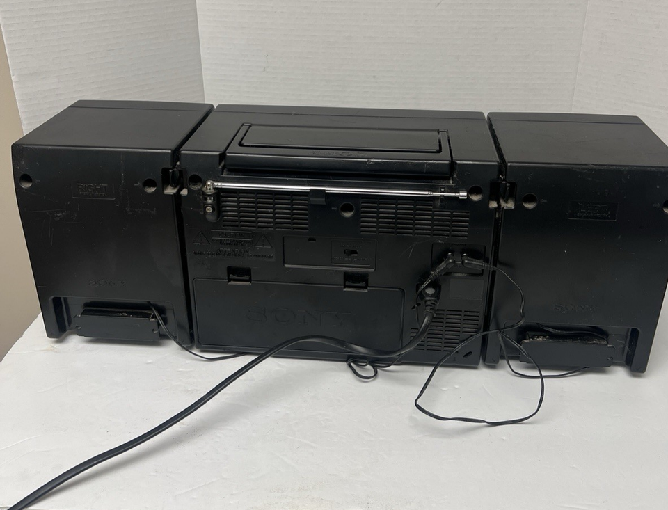 Sony CFS-W455 Stereo Double Cassette Radio Boom Box Detachable Speakers ...