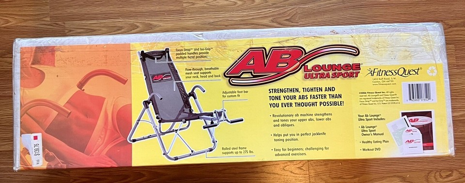 BRAND NEW AB Lounge ULTRA Sport Workout Exercise Chair Stomach Fitness ...