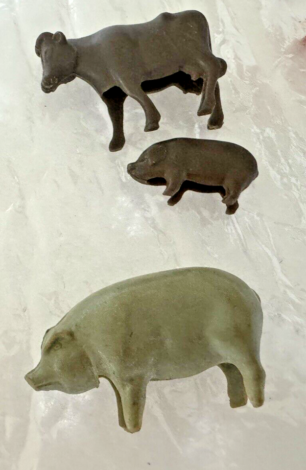 Large lot 27+ vintage farm animal figurines composition England Goat ...