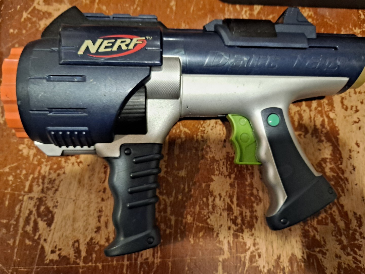 2005 NERF DART TAG BLUE HYPERFIRE BARREL GUN 10 DART BLASTER | eBay