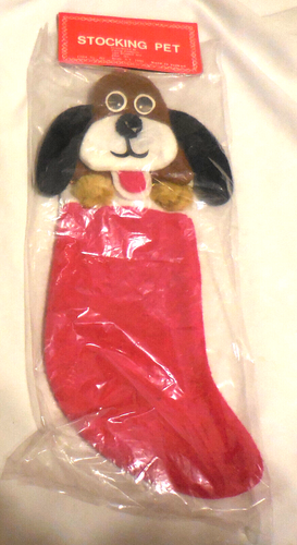 1 Stocking Pet Christmas Dog Head number 463 Package VTG NEW | eBay