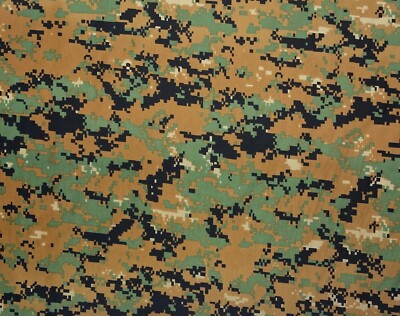 MARPAT WOODLAND DIGITAL 400D NYLON WATERPROOF CORDURA FABRIC 1/2(0.5 ...