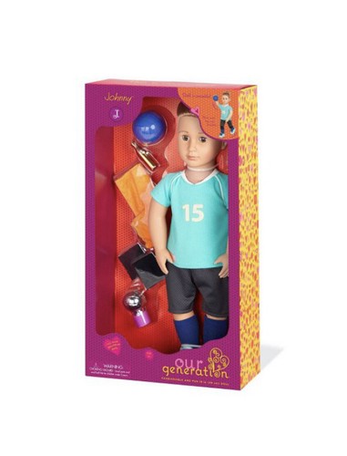 Our Generation 18" Volleyball Player Boy Doll (Johnny) Blonde Hair ...