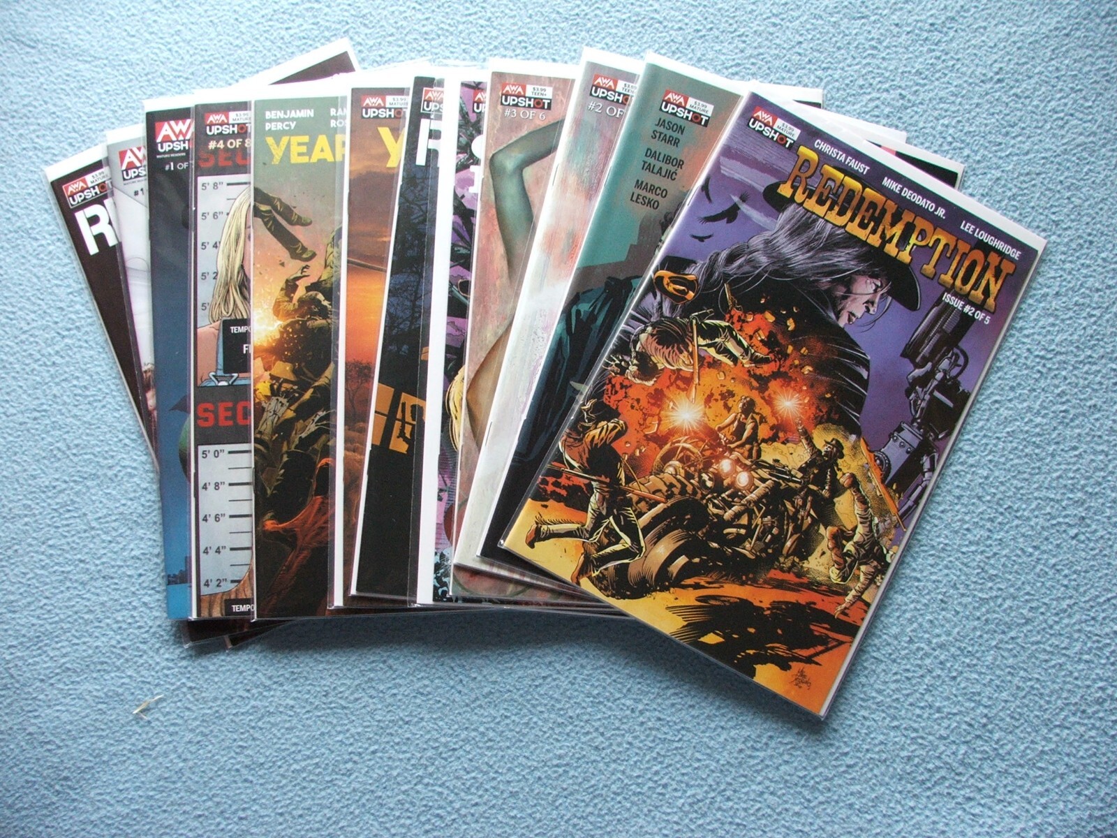 Lot of 12 Miscellaneous AWA Upshot Comics. Casual Fling, Year Zero ...