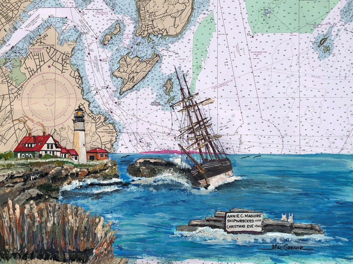 Ship And Lighthouse Artwork