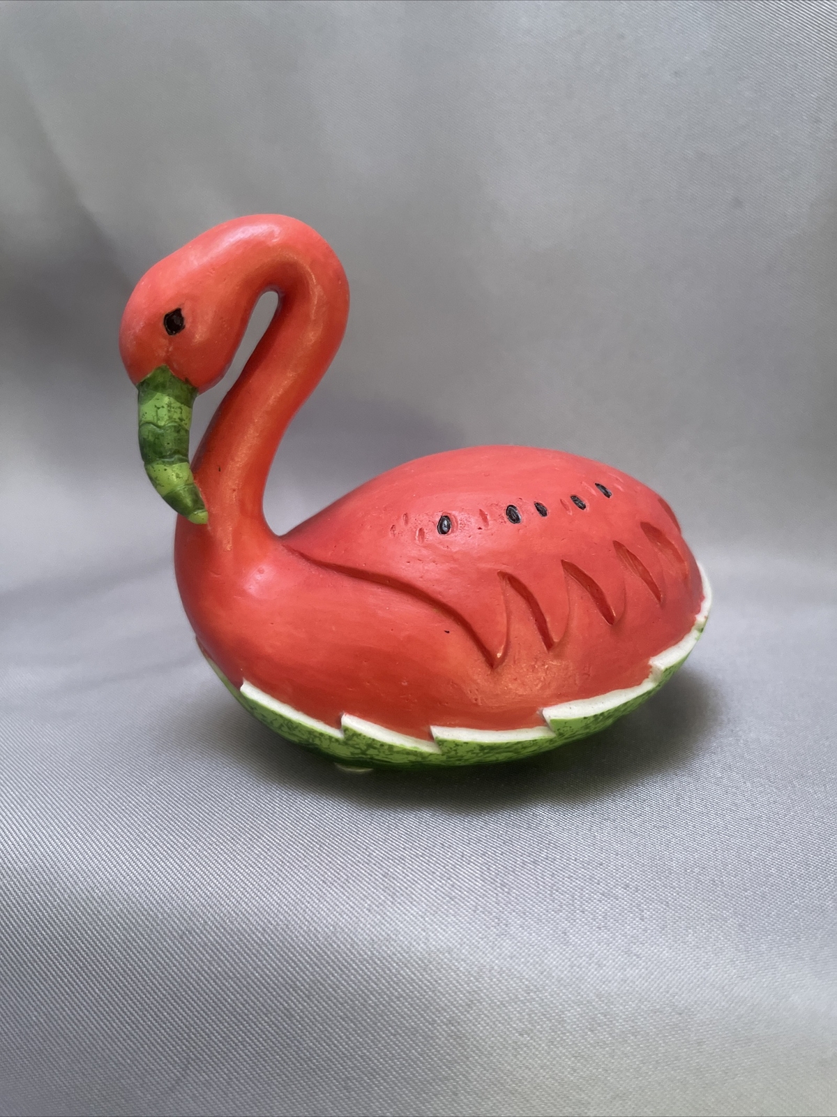 Pink Flamingo Watermelon Bird 2010 Enesco Home Grown Summer Figurine ...