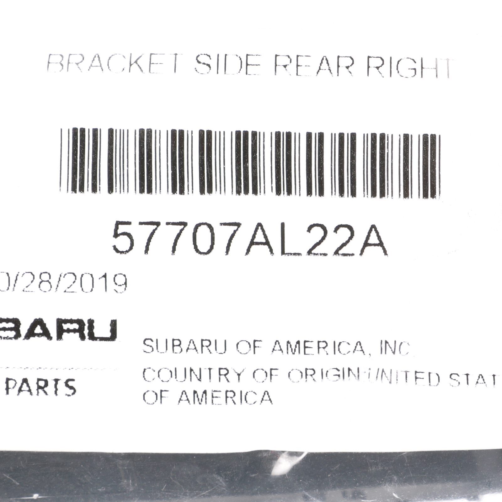 Subaru OEM 2015 Outback Rear Bumper-upper Bracket Right 57707AL22A for ...