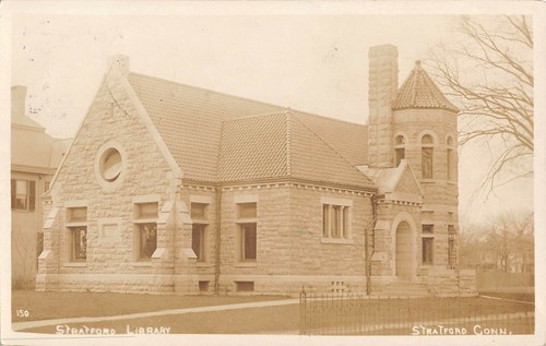 STRATFORD, CT ~ LIBRARY ~ REAL PHOTO POST CARD ~ used 1913 | eBay