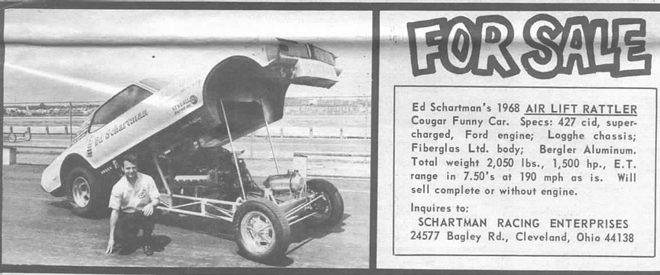 60's Drag Racing-"Fast Eddie" Schartman's "AIR LIFT RATTLER"-'68 427 ...