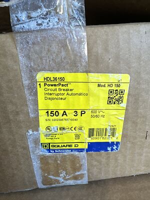 Square D HDL36150 3 Pole 150 Amp circuit breaker new in box. | eBay