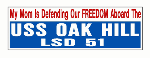 USS OAK HILL LSD 51 Decal 3 X 9 U S Navy USN B01 | eBay