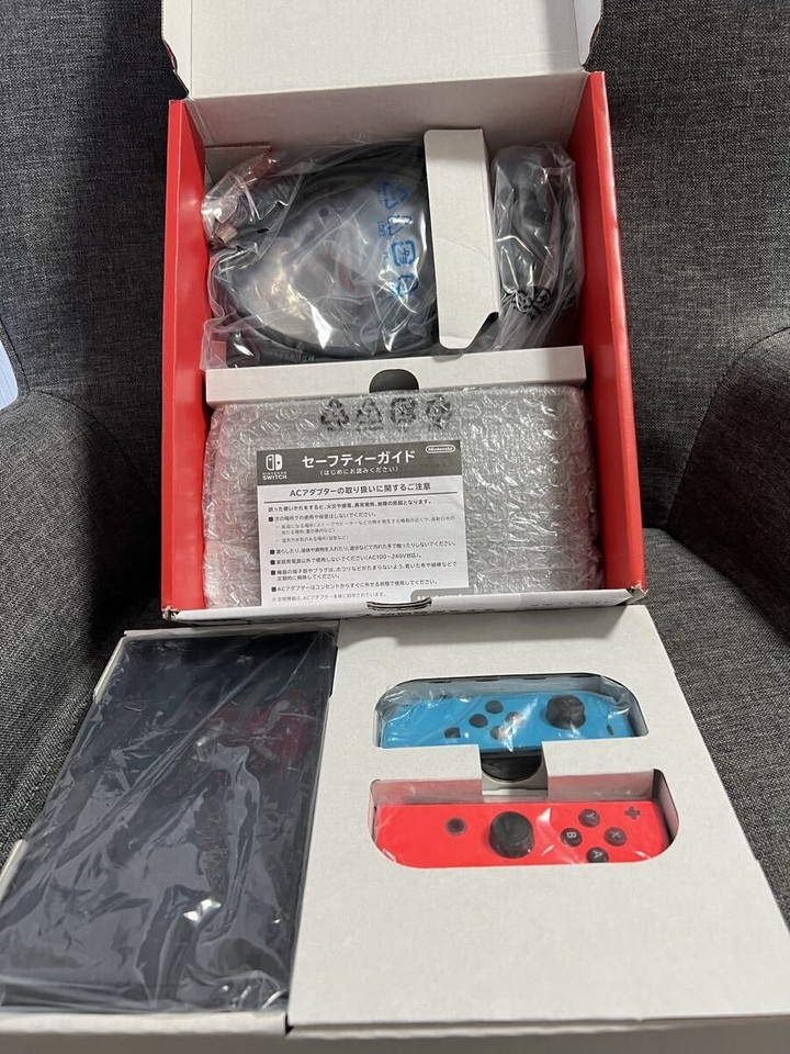 Nintendo Switch OLED Neon Red/Blue Console, , with Screen Protector ...