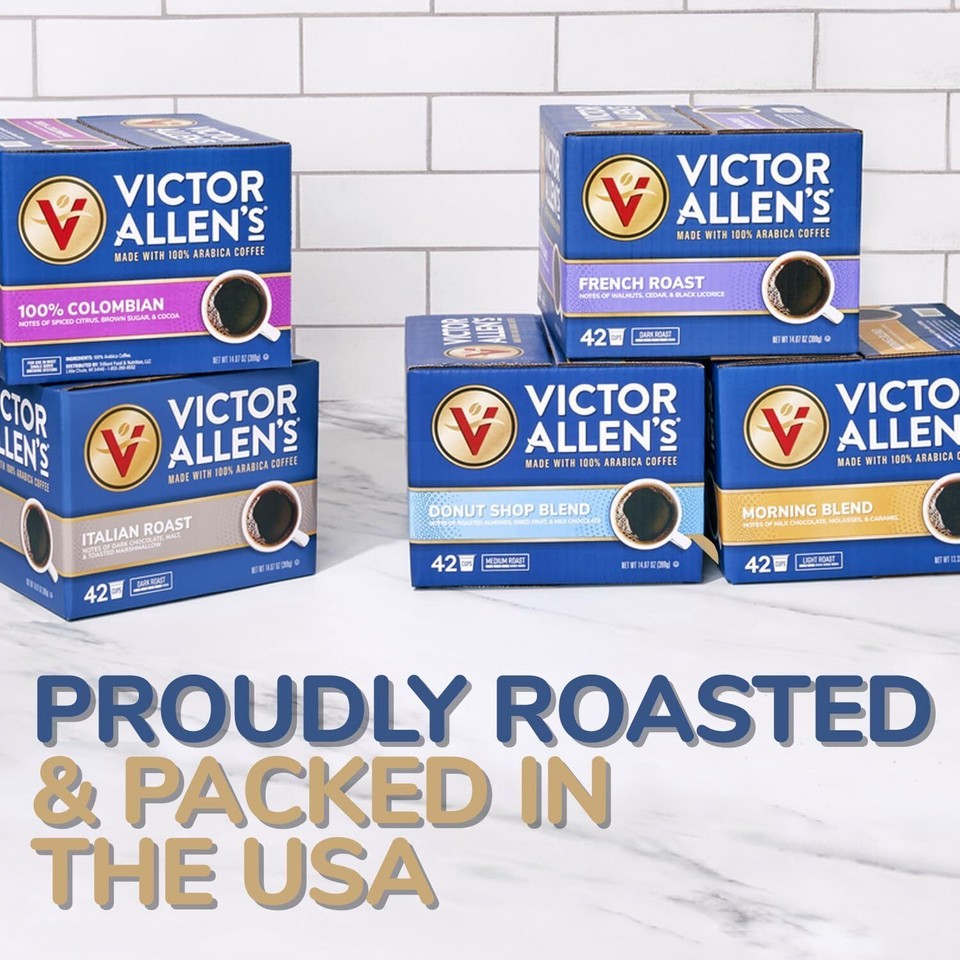 Victor Allen's Coffee French Roast,Dark Roast,200 Count,Single Serve ...