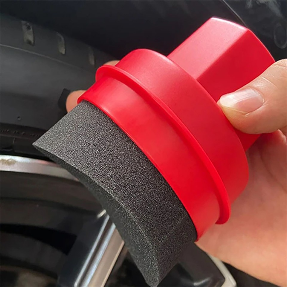 Tire Shine Applicator Tire Shine Brush with Curved Tire Dressing for ...