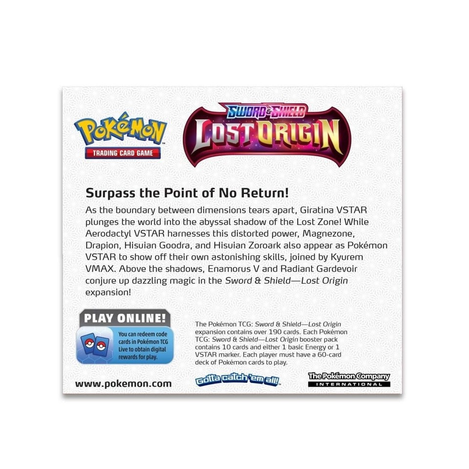 Pokémon Pokemon Tcg - Lost Origin - X4 Sealed Booster Pack Set - 10 ...
