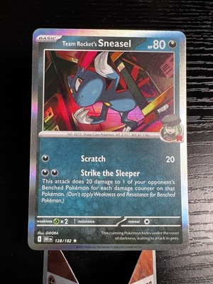 Team Rocket's Sneasel 128/182 Holo Rare - Pokemon TCG Destined Rivals ...