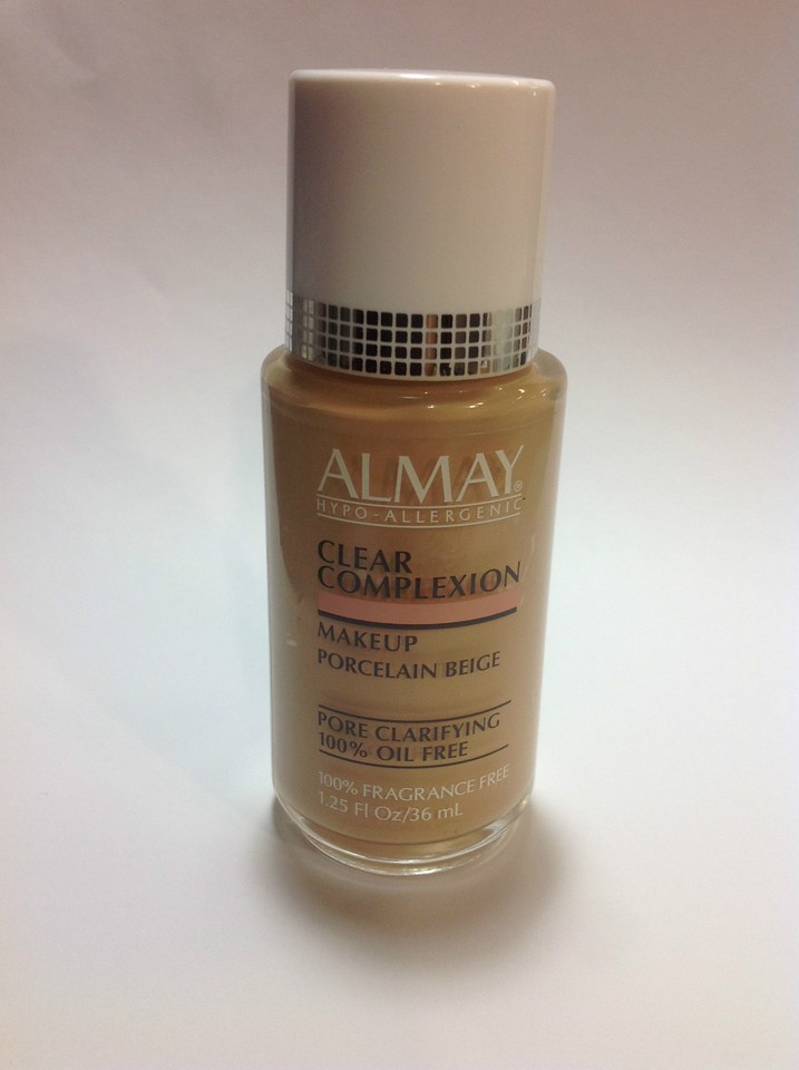 Almay Clear Complexion Makeup Foundation PORCELAIN BEIGE Fragrance Free ...
