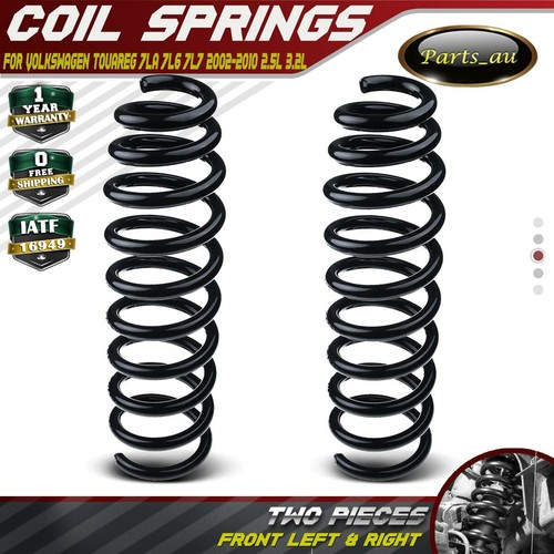 2x Front Coil Springs for Volkswagen VW Touareg 7LA 7L6 7L7 2002-2010 2 ...
