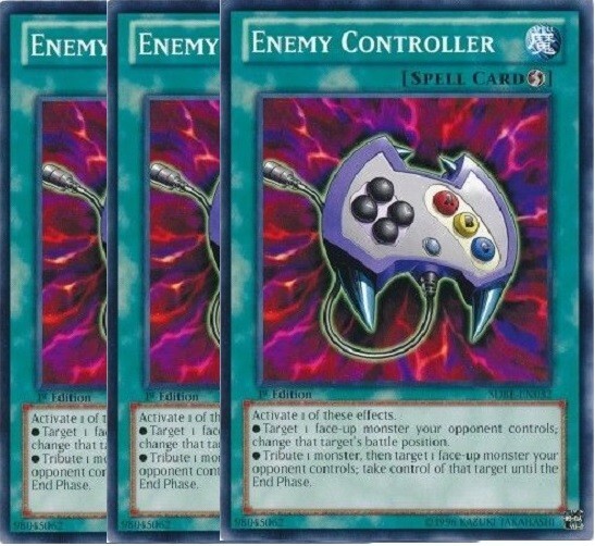 Yugioh - Enemy Controller x 3 - 1st Edition NM - Free Holographic Card ...