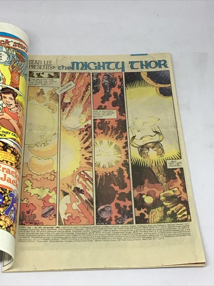 1983 Marvel Comics Group The Mighty Thor #337 Signed By Walt SIMONSON ...