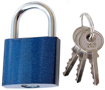 Padlock 50 MM Snap Lock Blue With Three Key | eBay