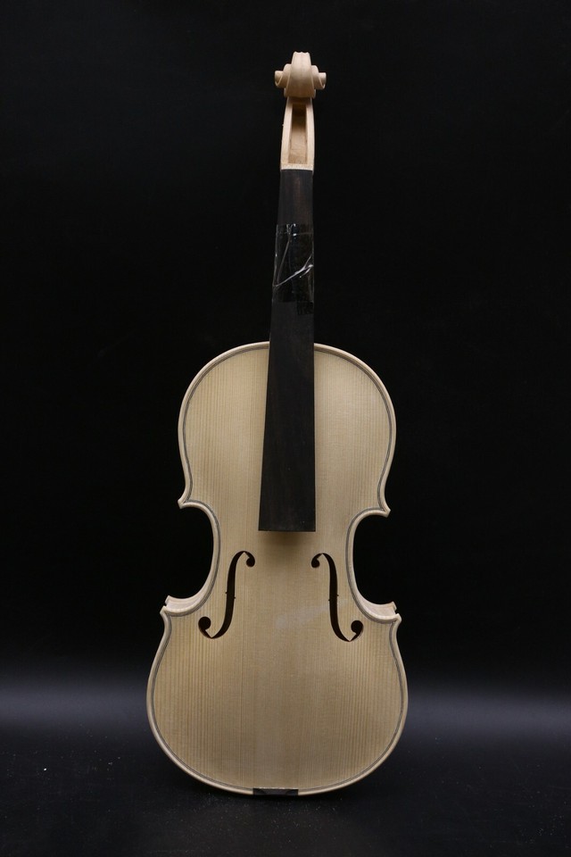 Master Hand made Violin 4/4 Tiger Flame Maple Spruce Unfinished White ...